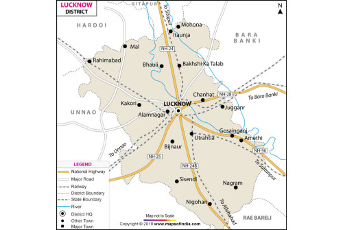 Buy Lucknow District Map online